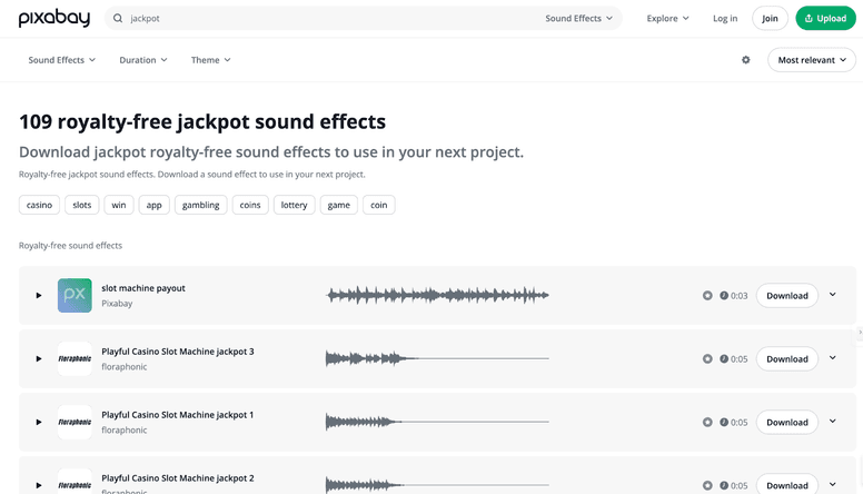 Top 10 Websites with Jackpot Sound Effects to Download