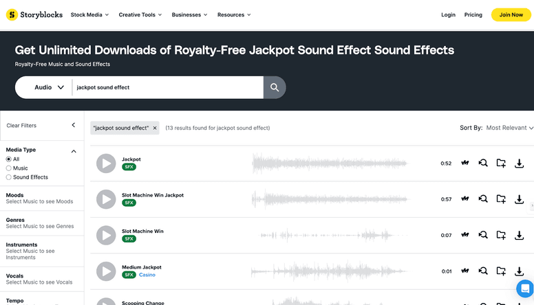 Top 10 Websites with Jackpot Sound Effects to Download
